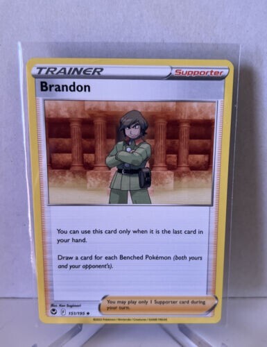 Brandon 151/195 - NM/M - Silver Tempest Pokemon Trainer Card | eBay