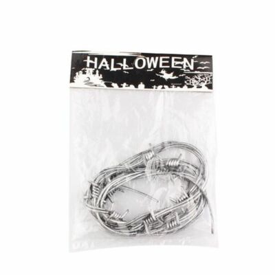 Creepy Imitation Horror Barbed Wire Fake Silver Halloween Party Decor ...
