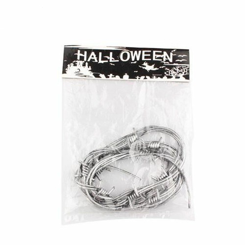 Creepy Imitation Horror Barbed Wire Fake Silver Halloween Party Decor ...