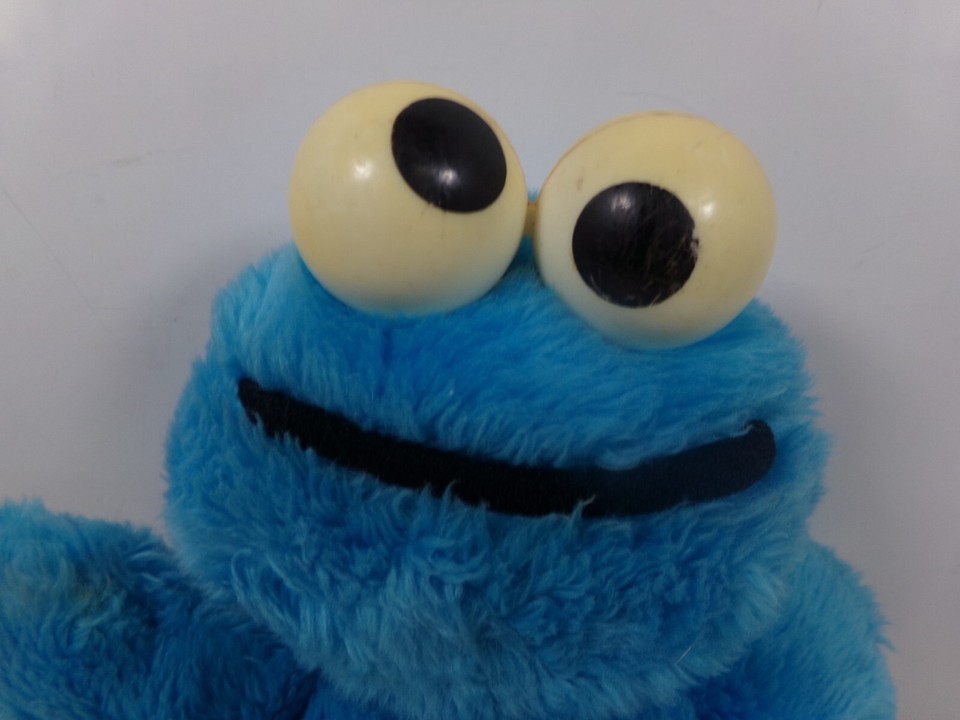 2012 Sesame Street Blue Cookie Monster stuffed plush 12 inch Hasbro ...