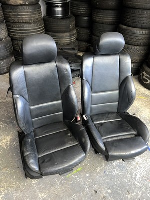 BMW 3 Series E46 Coupe MSport Black Electric Memory Leather front seats ...