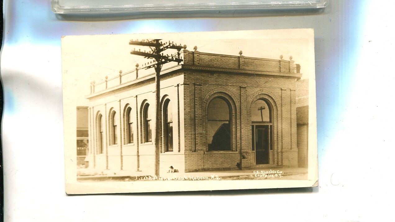 HEBRON NORTH DAKOTA NATIONAL BANK REAL PHOTO POSTCARD 1912 1482R | eBay