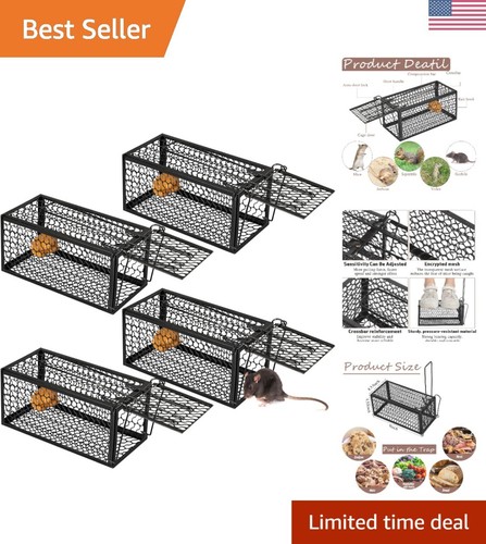 Compact 4-Piece Rodent Trap Set - Safe & Reusable Mouse Control ...