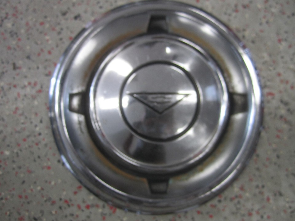 Set (4) OEM 1950s 1960s Chevy SS 409 Corvette Dog Dish Poverty Hubcaps ...