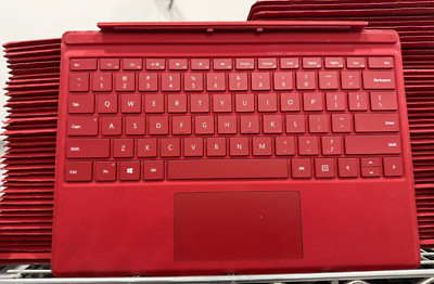 Microsoft 1725 Type Cover Red for Surface Pro 3,4,5,6,7 Backlit ...