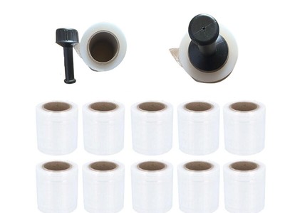 Premium Mini Stretch Clear Film Wrap with Handle 5x1000 80 Gauge Box of ...