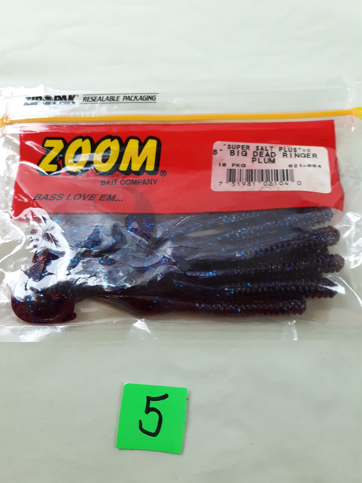 Zoom 8 inch Big Dead Ringer Worm 10-Pack 9 Colors Available | eBay