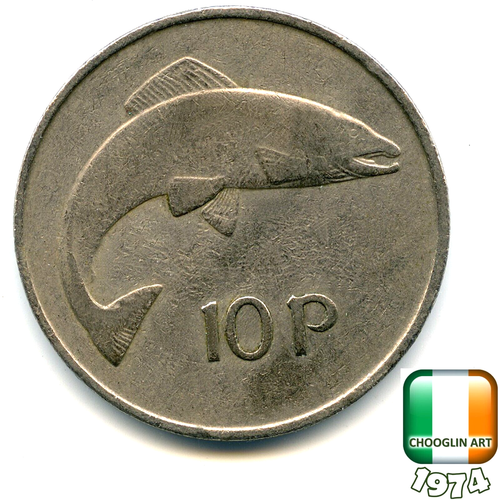 An IRISH 1974 TEN PENCE 10p coin, 51 Years Old! | eBay