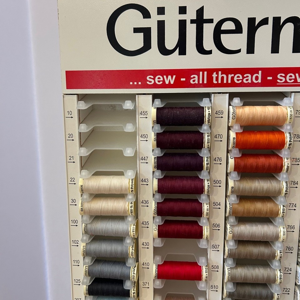 Gutermann 100 Thread Spool Display Storage Cabinet Case w/ 85 Spools ...