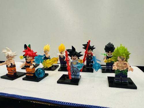 Custom Lego Dragon Ball Z Minifigures Set Of -9 BROLY.GOKU.GOHAN . CELL ...