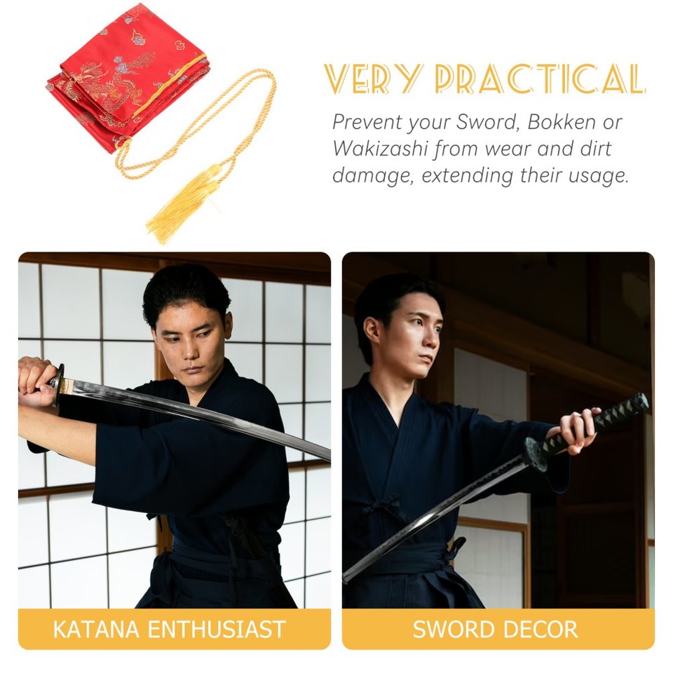 Silk Sword Cover Carrying Case For Japanese Wakizashi And Decorative ...