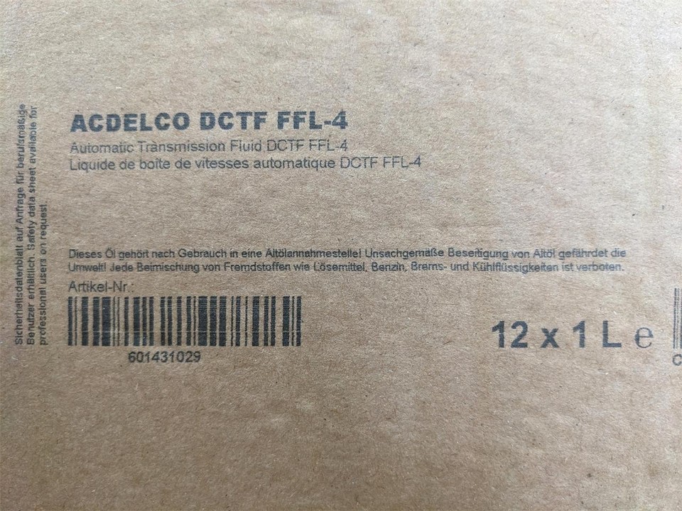 4 Quarts 19418016 AC Delco Automatic Transmission Fluid Oil DCTF FFL-4 ...