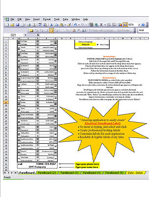 Electrical Circuit Board SCHEMATIC SCHEDULE LEGEND LABELS Panelboard ...