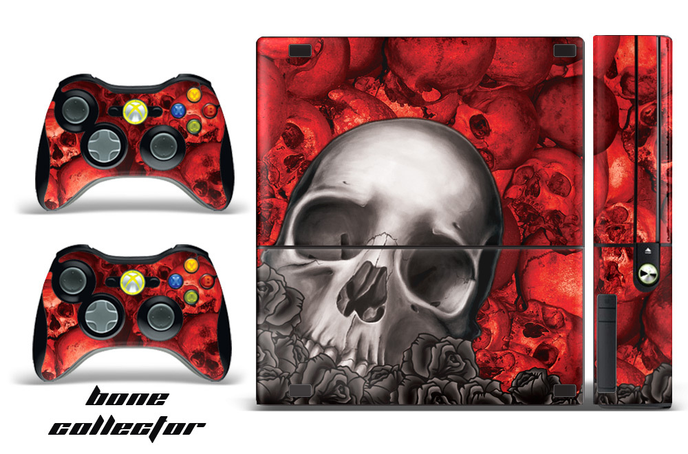 Skin Decal Wrap for Xbox 360 E Gaming Console & Controller Sticker ...