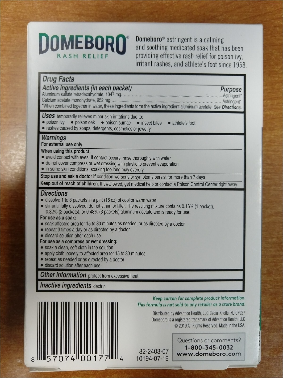 Domeboro Medicated Soak Rash Relief Powder Green 3x for sale online | eBay