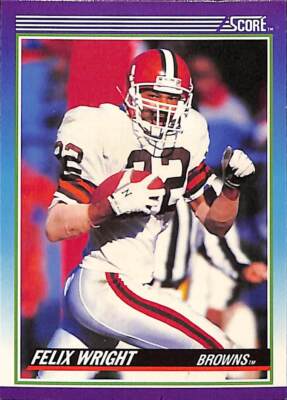 1990 Score Felix Wright #122 Cleveland Browns | eBay