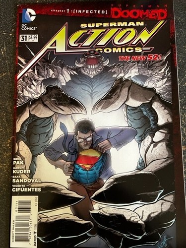 SUPERMAN ACTION #31 INFECTED CH1 1ST PRINT DOOMED DOOMSDAY DC COMICS ...