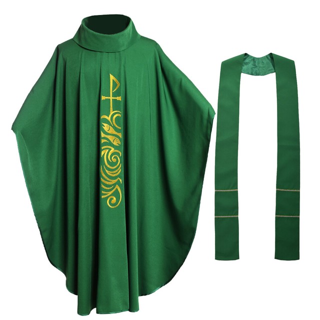 Clergy Vestments Chasuble Catholic Robe Church Priest Celebrant With ...