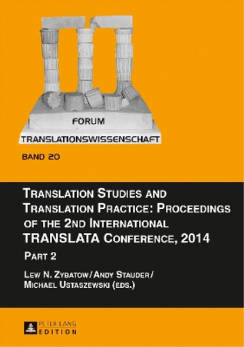 Michael Ustasze Translation Studies and Translation Practice ...