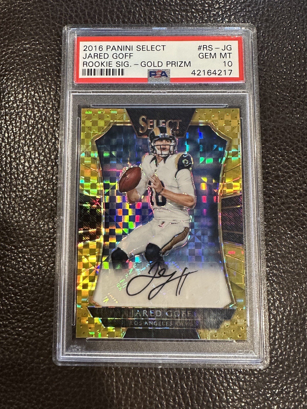 2016 Panini Select Jared Goff Rookie GOLD AUTOGRAPH Prizm # /10 PSA 10 ...