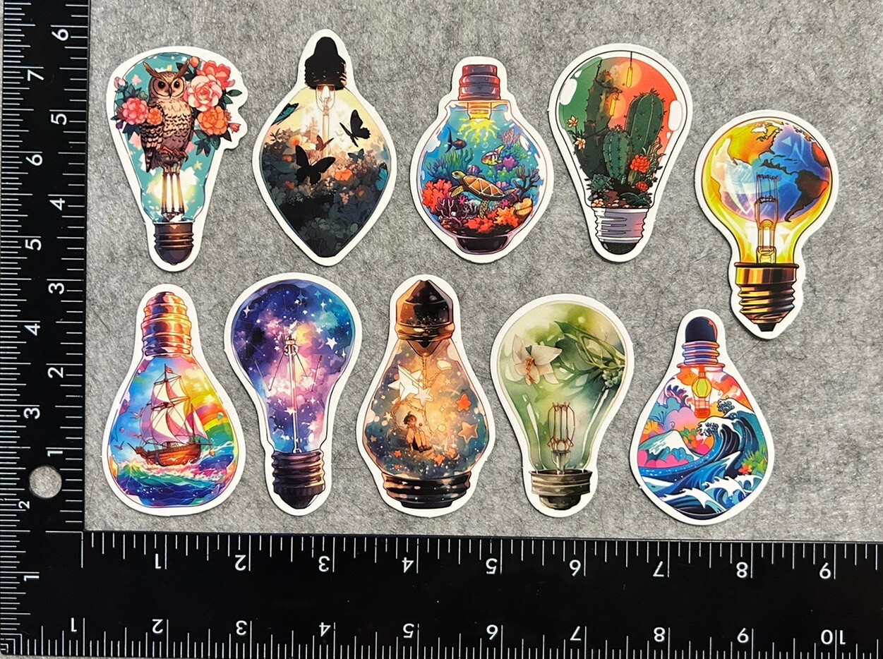 Lot of 10 Assorted World In A Lightbulb Universe Terrarium Vignette ...