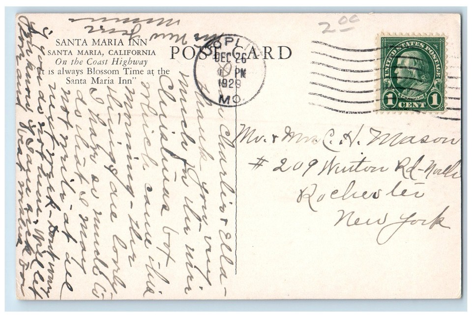 1929 Santa Maria Inn Exterior Scene Santa Maria California CA Posted ...