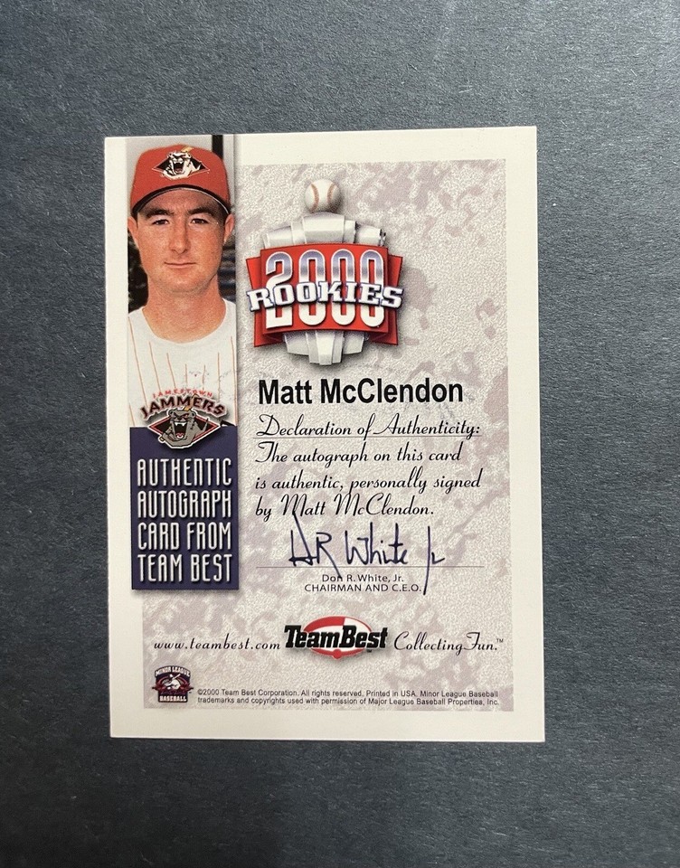 2000 Team Best Rookies #168 Matt McClendon Auto | eBay