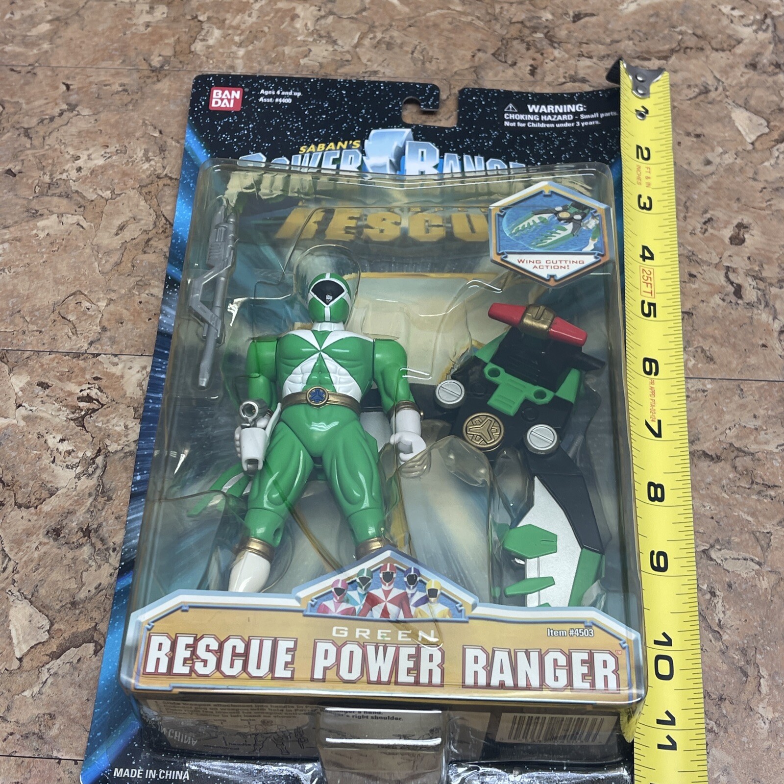 2000 Bandai Mighty Morphin Power Rangers Lightspeed Rescue Green Ranger ...