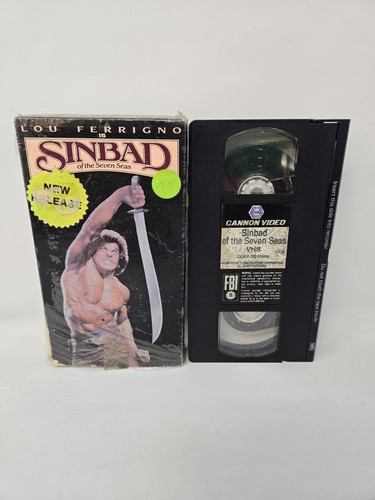SINBAD OF THE SEVEN SEAS LOU FERRIGNO VHS RARE 1ST EDITION RELEASE 1990 ...
