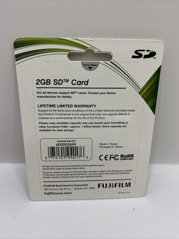 Fujifilm 2GB SD Card Memory Card For Cameras And Laptops | eBay