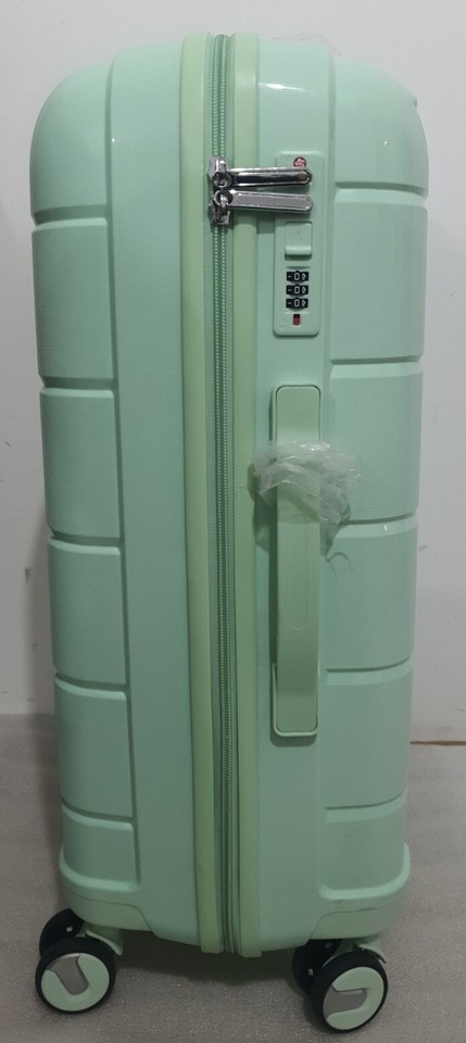 Light Green Hard Shell PP Suitcase Medium Small and Underseat Luggage ...
