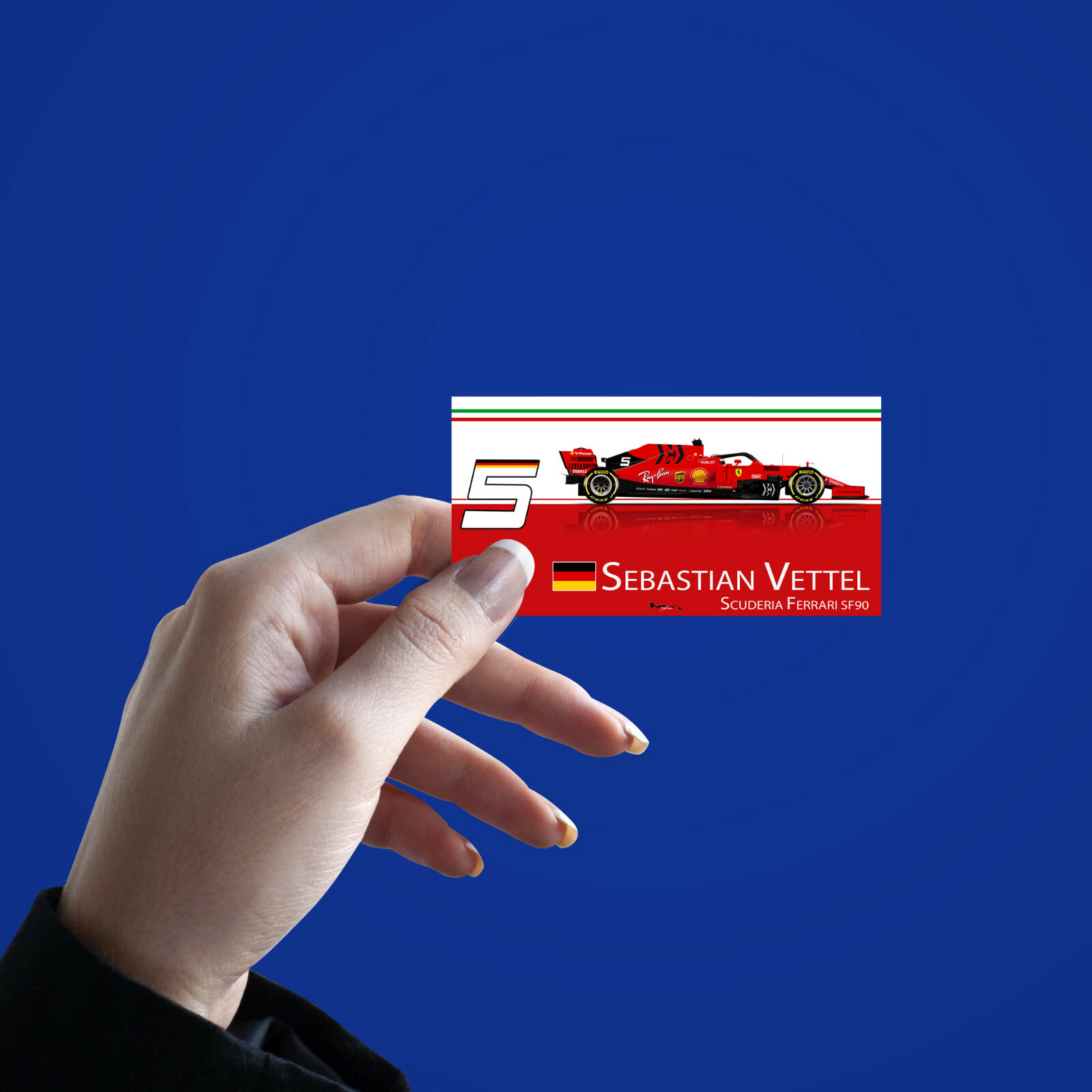 x2 Sebastian Vettel Ferrari SF90 2019 F1 Stickers Vinyl - Scuderia GP ...