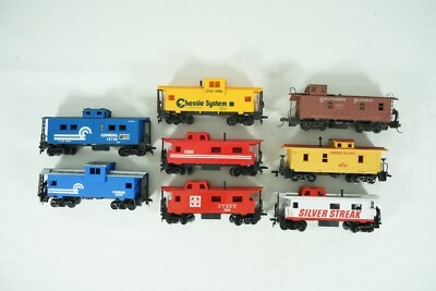 AHM Tyco Mantua HO Scale Caboose Lot 8x Chessie Conrail Silver Streak ...