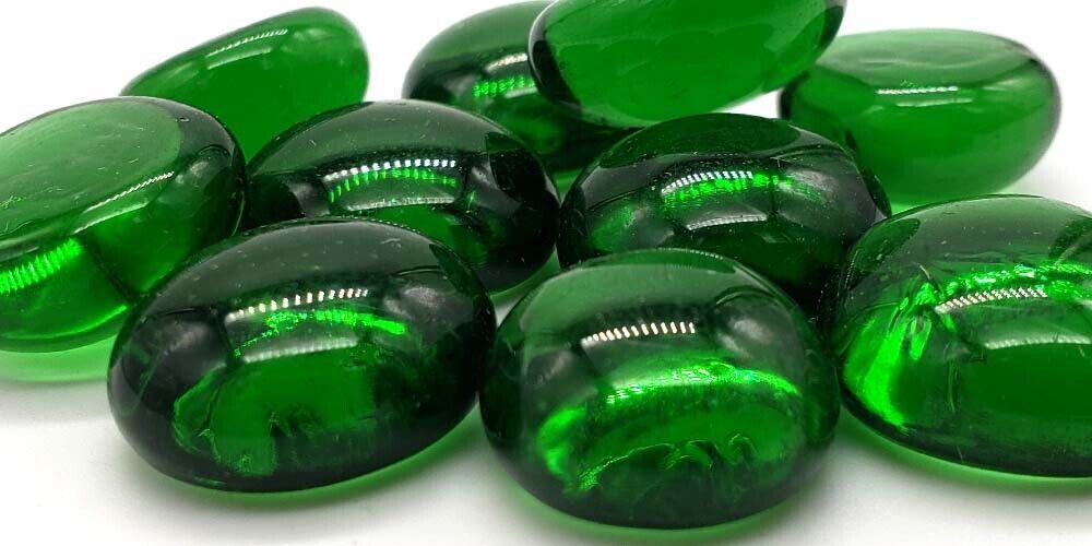 Decorative Round Glass Pebbles / Stones Choice of Colours & Quantities ...