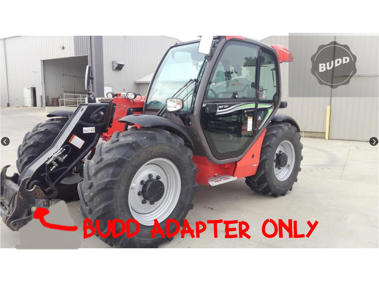 BUDD Manitou telehandler Skid Steer Quick Attach MLT MLT633 634 523 NH ...