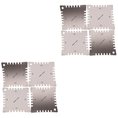 4Pcs Ruler Set Guitar Gauge Guitar Radius Gauge Guitar Notched Gauge ...