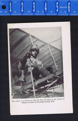 Major ALEXANDER DE SEVERSKY in A Farman F-4, 1942 Print | eBay