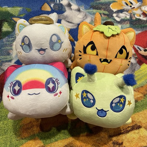 Aphmau Meemows Cat KO Plush Lot Of 4 11” Alien Pumpkin Angel | eBay