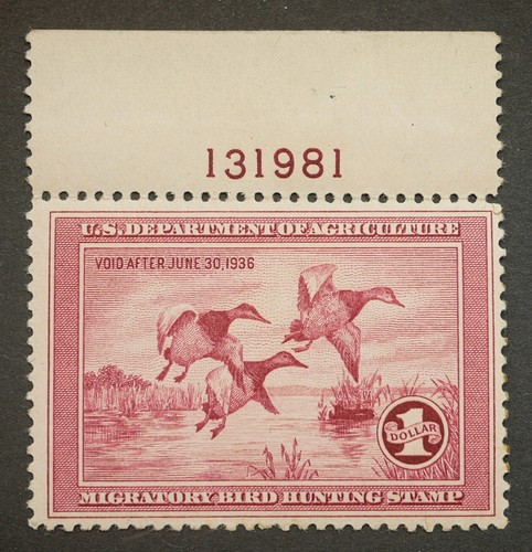 RW2 Federal Duck Hunting Stamps Fine MNH OG w/PB# Bird Hunting Stamp ...