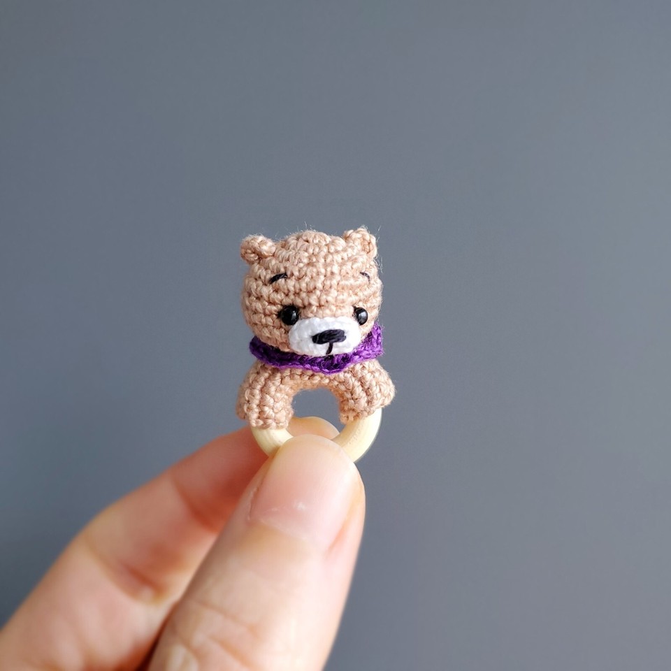 Miniature doll teether. Dollhouse mini toy animal. Doll collection ...