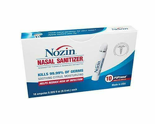 Nozin Nasal Sanitizer Antiseptic Popswab Ampules 10ct Pack | Exp 04/ ...