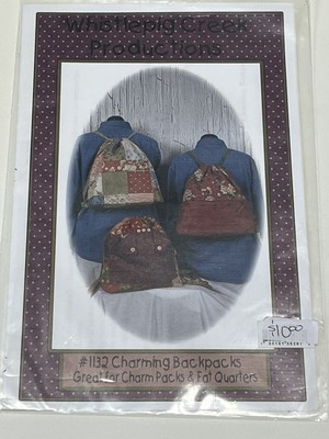 Purse CHARMING BACKPACKS Charm Packs Fat Quarter Sewing Pattern ...