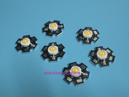 10PCS 3W High Power Warm White LED Light Emitter 3000-3500K with 20mm ...