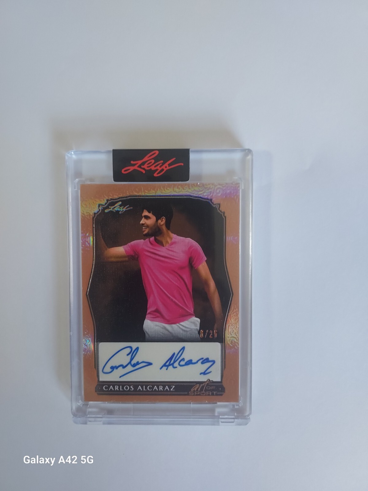 2023 LEAF ART OF SPORT #BA-CA1 CARLOS ALCARAZ AUTO AUTOGRAPH SERIAL #8/ ...