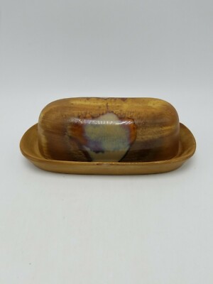 Sango "Splash Brown" Covered Butter Dish | eBay