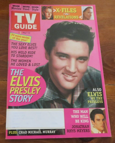 TV Guide May 7 - 2005 ELVIS X-Files JONATHAN RHYS MEYERS Kaley Cuoco ...