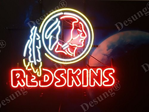 Washington Redskins Man Cave 24"x20" Neon Light Sign Lamp Display Wall ...