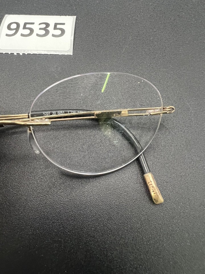 Silhouette 5227 20 6051 Titanium Gold Black Rimless Eyeglasses Frames ...