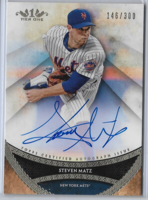 2017 Topps Tier One Prime Performers Autograph — Steven Matz, Mets #146 ...