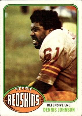 1976 Topps Dennis Johnson Rookie Washington Redskins #523 | eBay